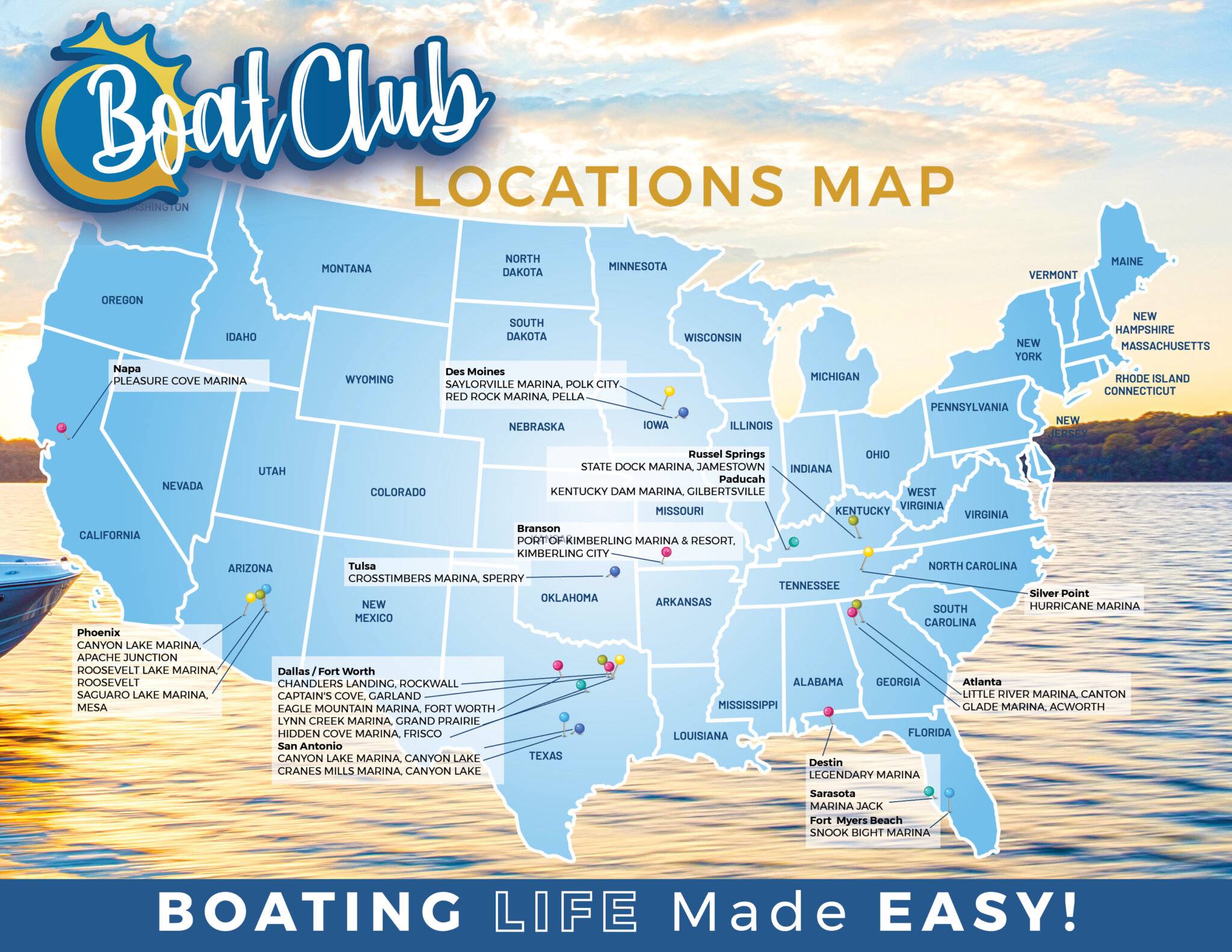 Boat Club Locations at Suntex Boat Club | Suntex Marinas